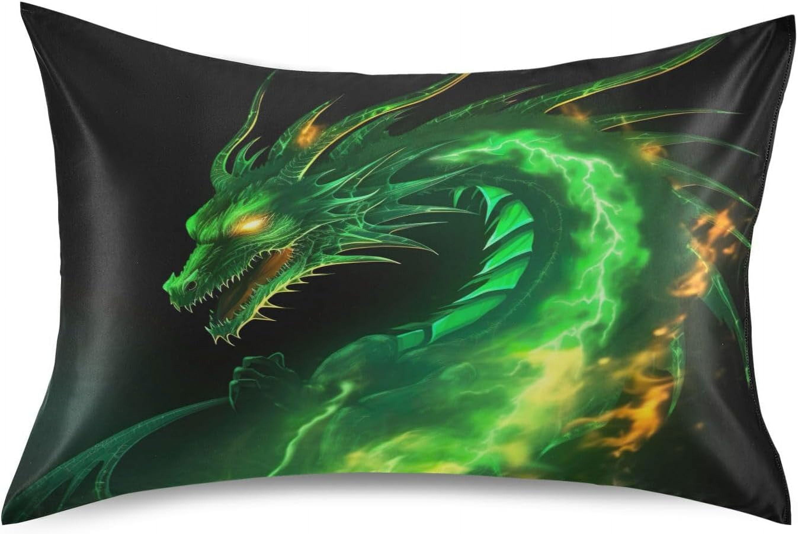 Coolnut Dragon Satin Pillowcase for Hair and Skin Silk Pillowcase Soft ...