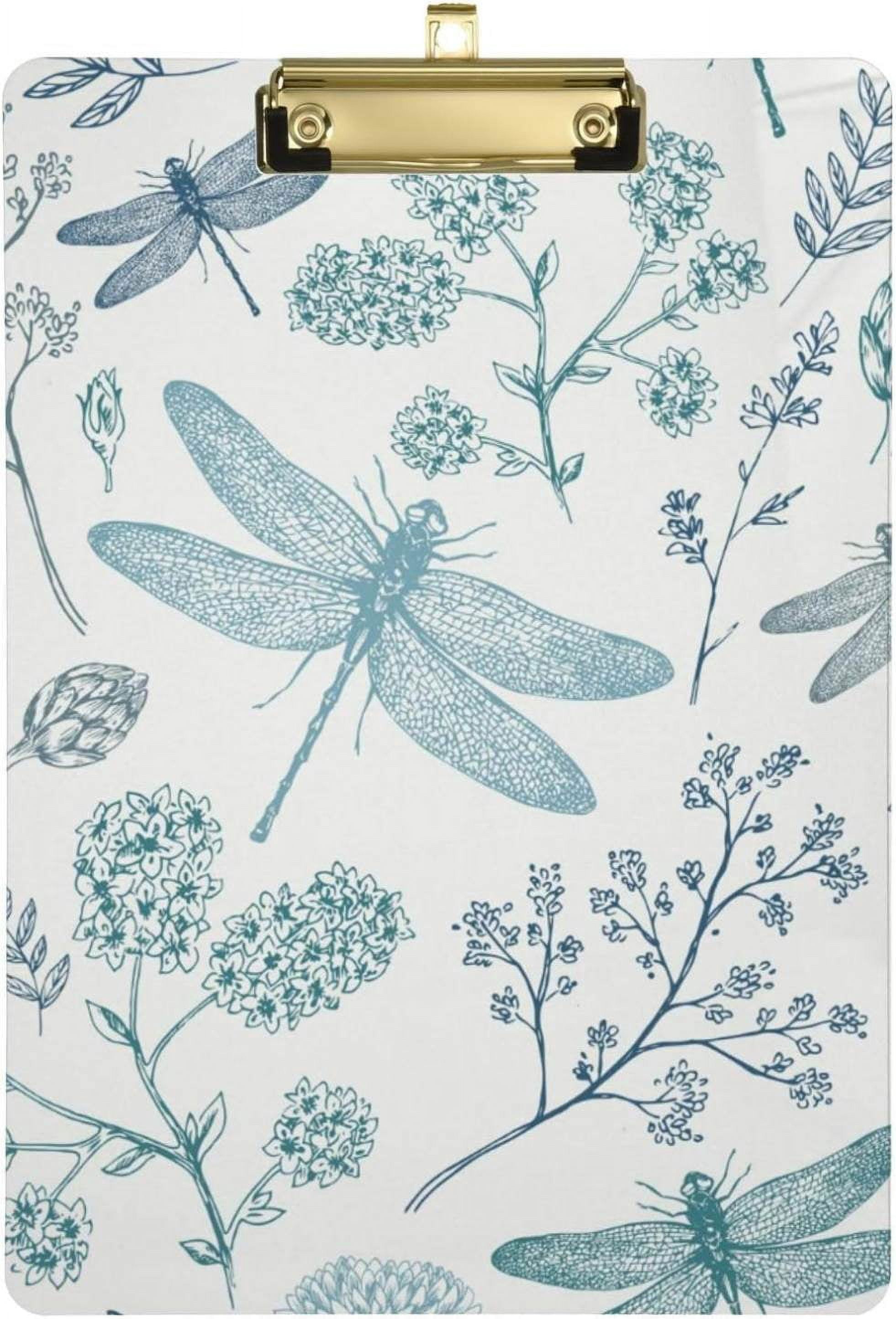 Coolnut Dragonfly Clipboard, Acrylic Standard A4 Letter Size Clip Board ...