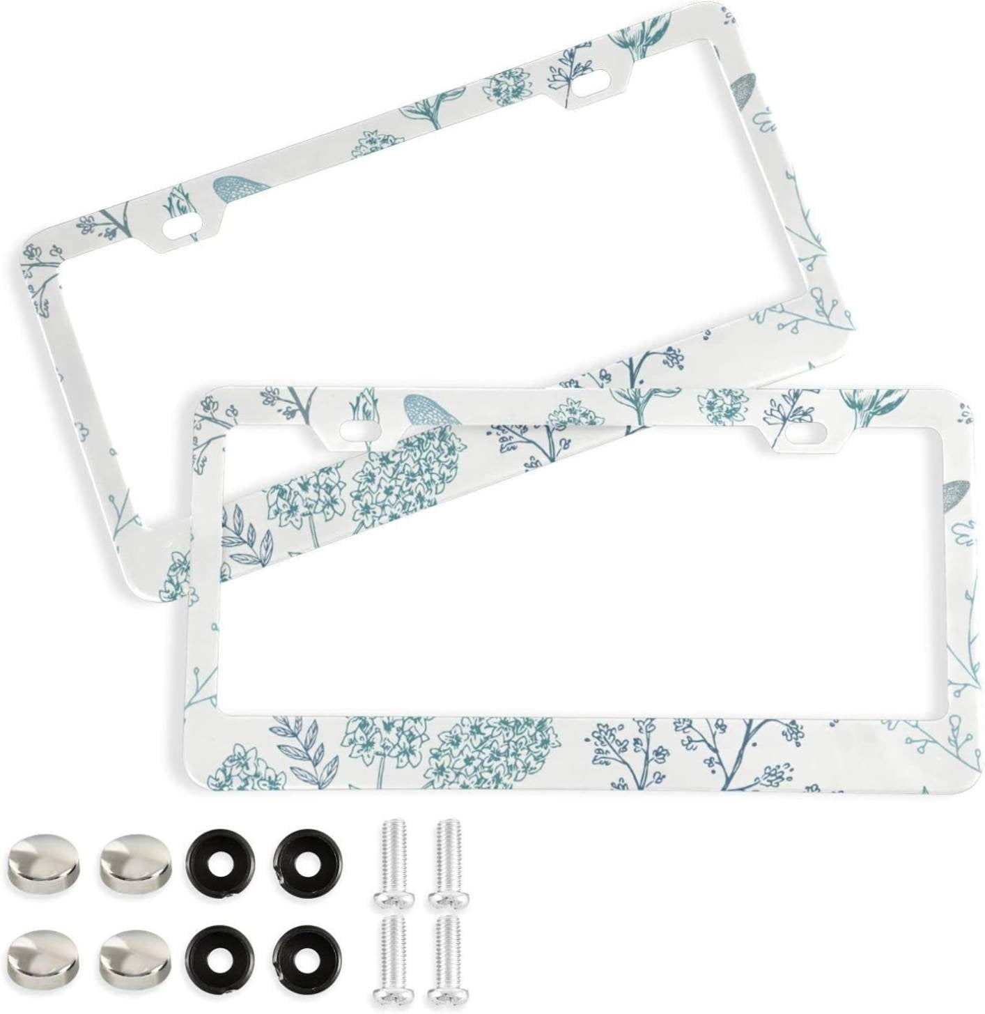 Coolnut Dragonfly License Plate Frames 2 Pack, Waterproof Aluminum ...