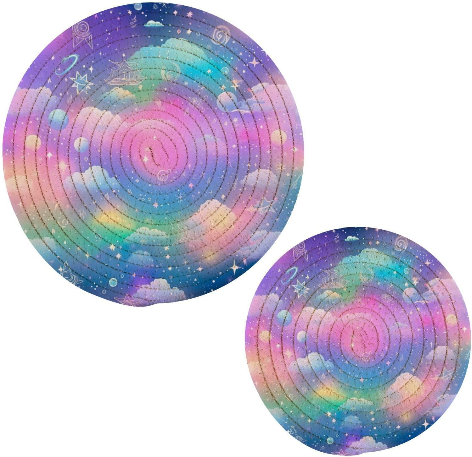 Coolnut Dreamy Clouds Trivets Pot Holders Set of 2 Potholders for ...