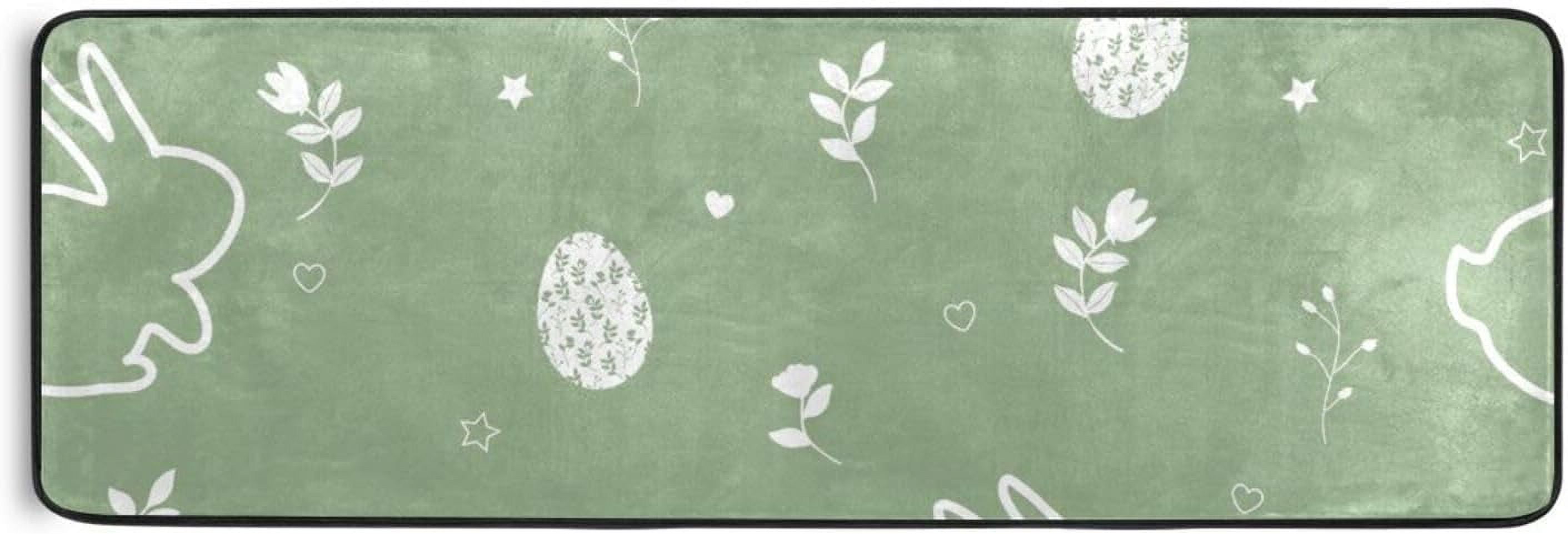 Coolnut Easter Bunnie Eggs Area Rug - 2' x 6' Washable Runner Rugs with ...