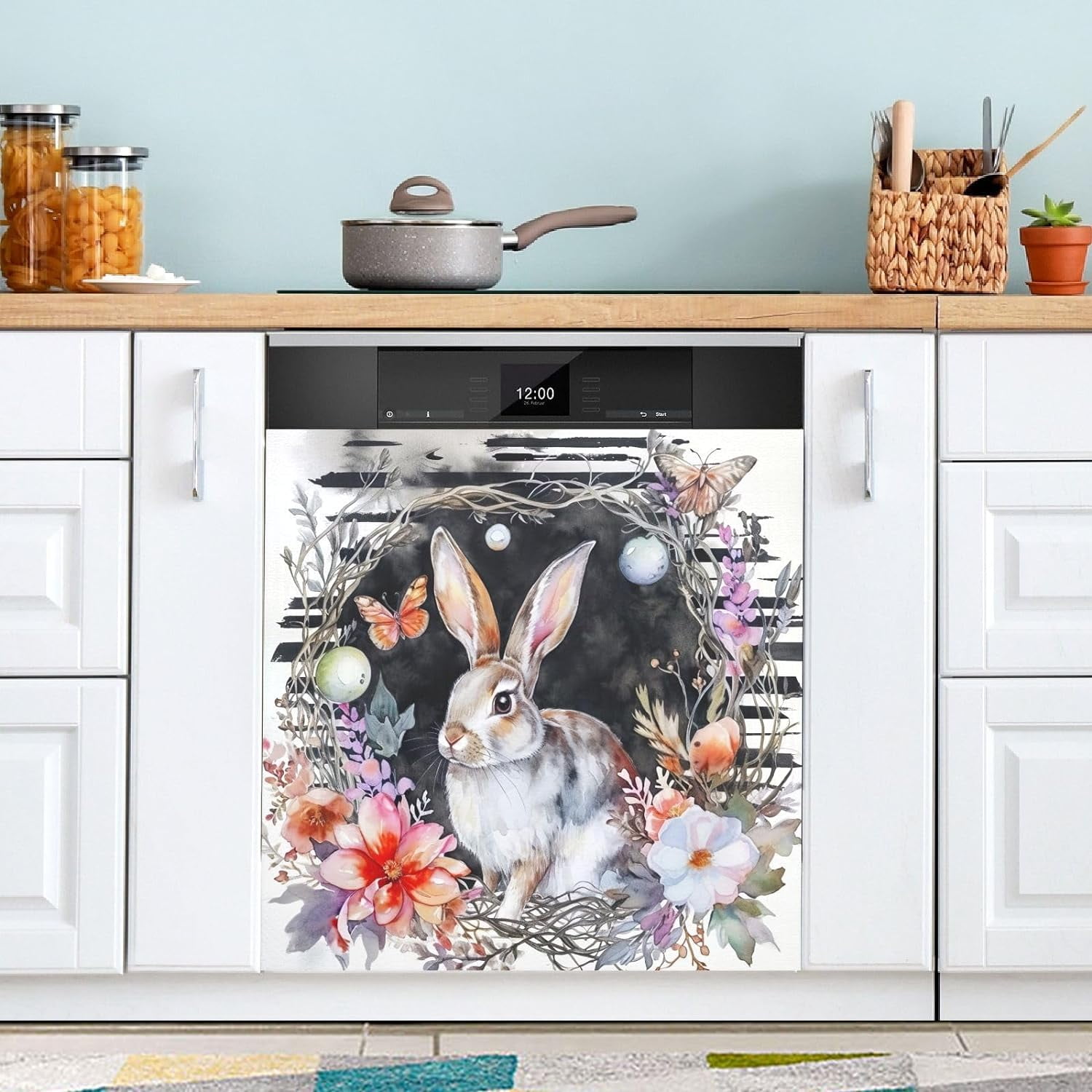 Coolnut Easter Bunny Dishwasher Magnet Cover, Kitchen Dish Washer Door ...