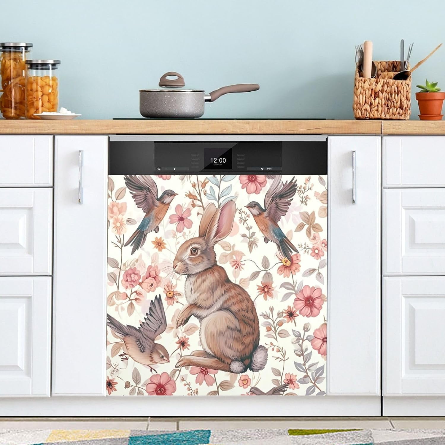 Coolnut Easter Bunny Dishwasher Magnet Cover, Kitchen Dish Washer Door ...