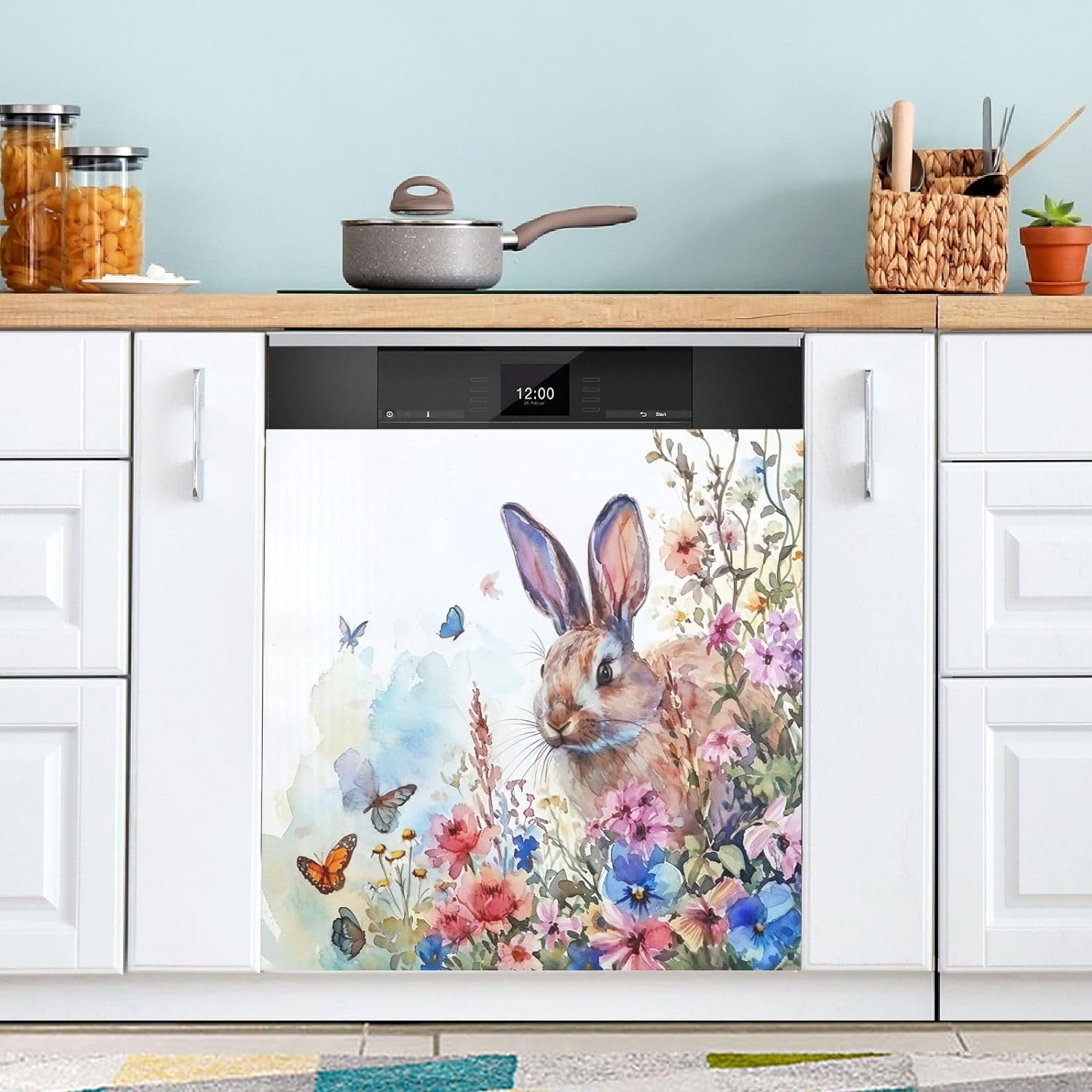 Coolnut Easter Bunny Dishwasher Magnet Cover, Kitchen Dish Washer Door ...