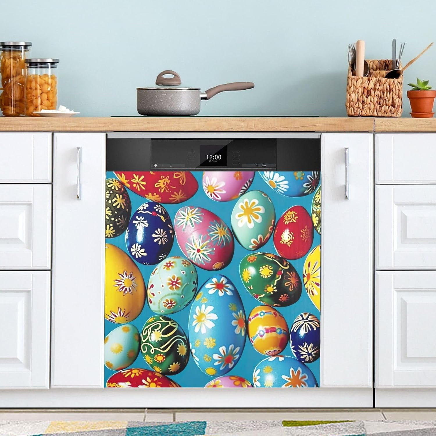Coolnut Easter Eggs Dishwasher Magnet Cover, Kitchen Dish Washer Door ...