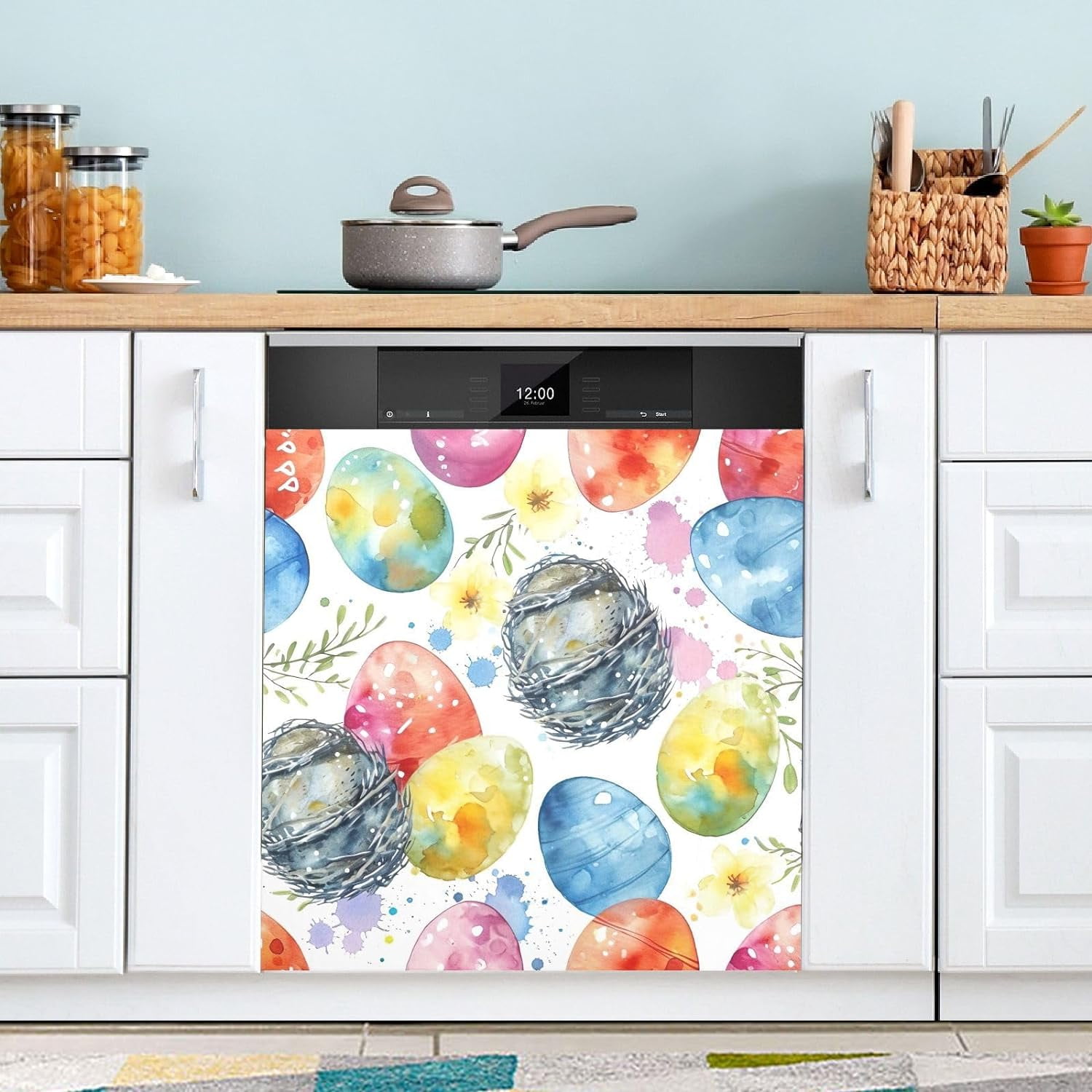 Coolnut Easter Eggs Dishwasher Magnet Cover, Kitchen Dish Washer Door ...