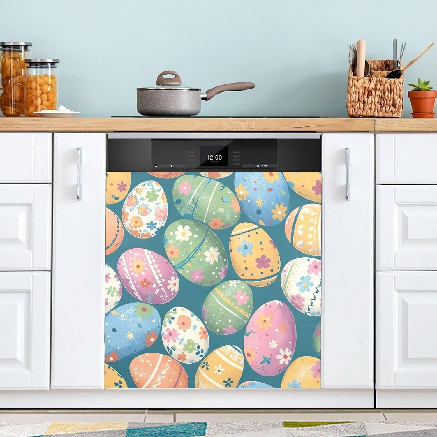 Coolnut Easter Eggs Dishwasher Magnet Cover, Kitchen Dish Washer Door ...