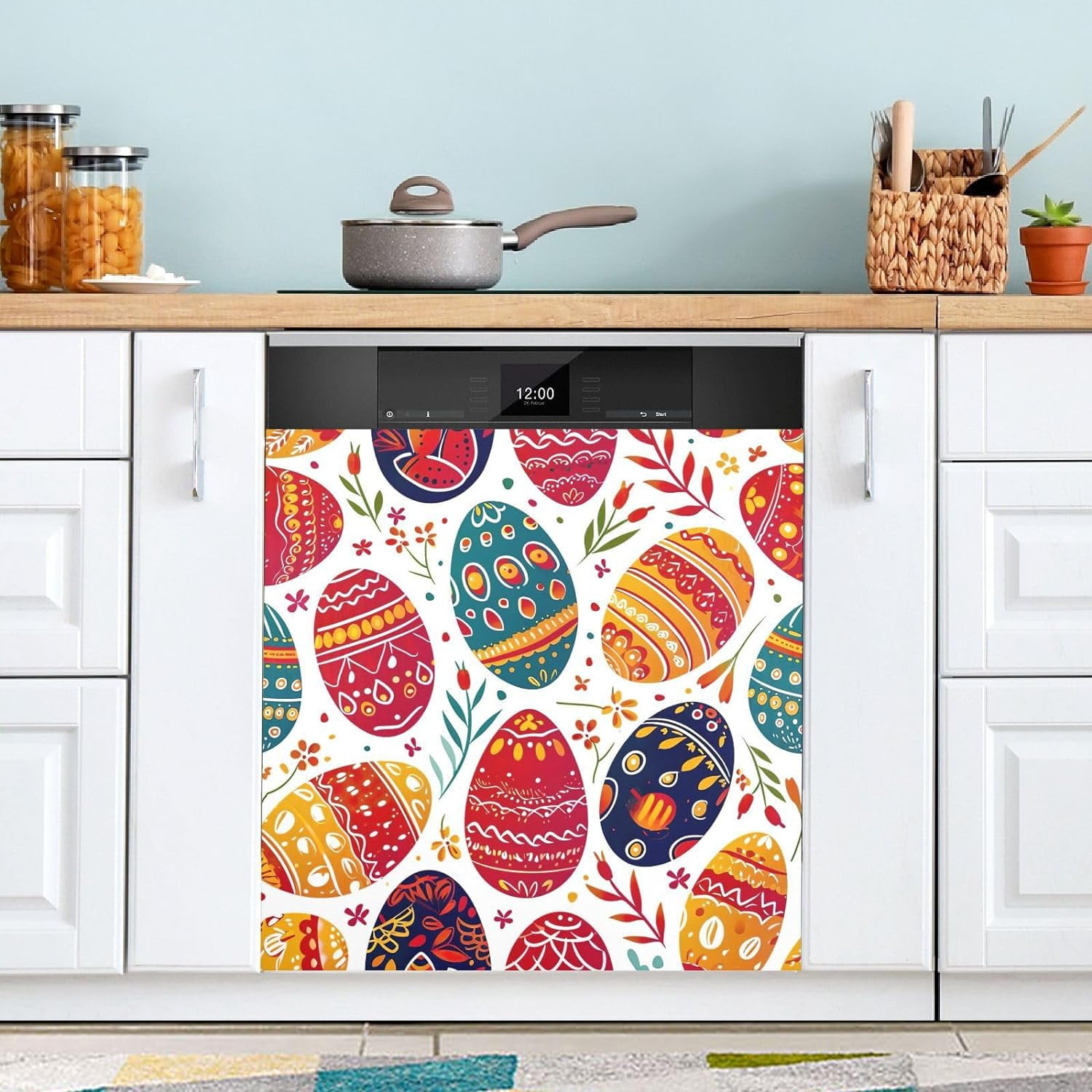 Coolnut Easter Eggs Dishwasher Magnet Cover, Kitchen Dish Washer Door ...