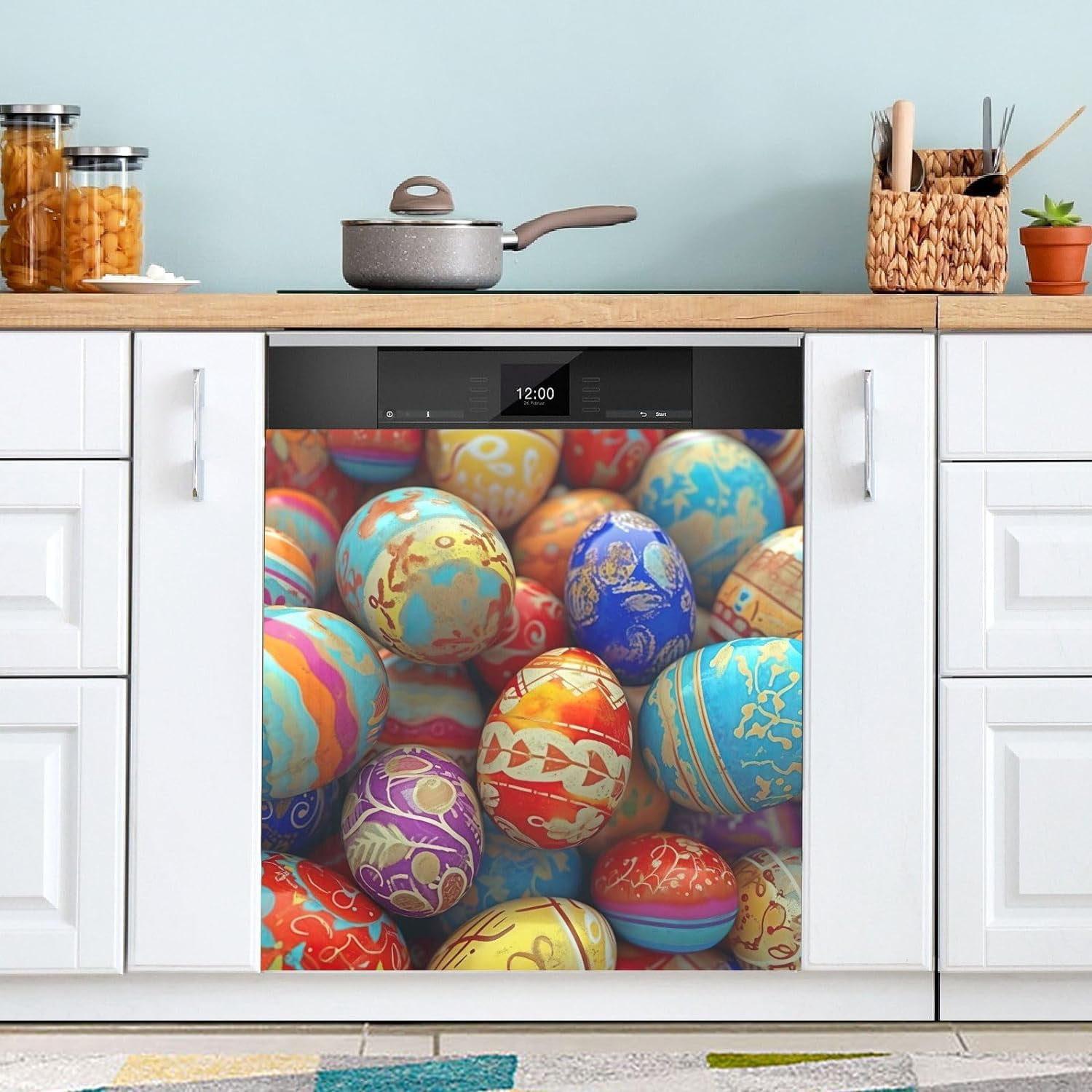 Coolnut Easter Eggs Dishwasher Magnet Cover, Kitchen Dish Washer Door ...