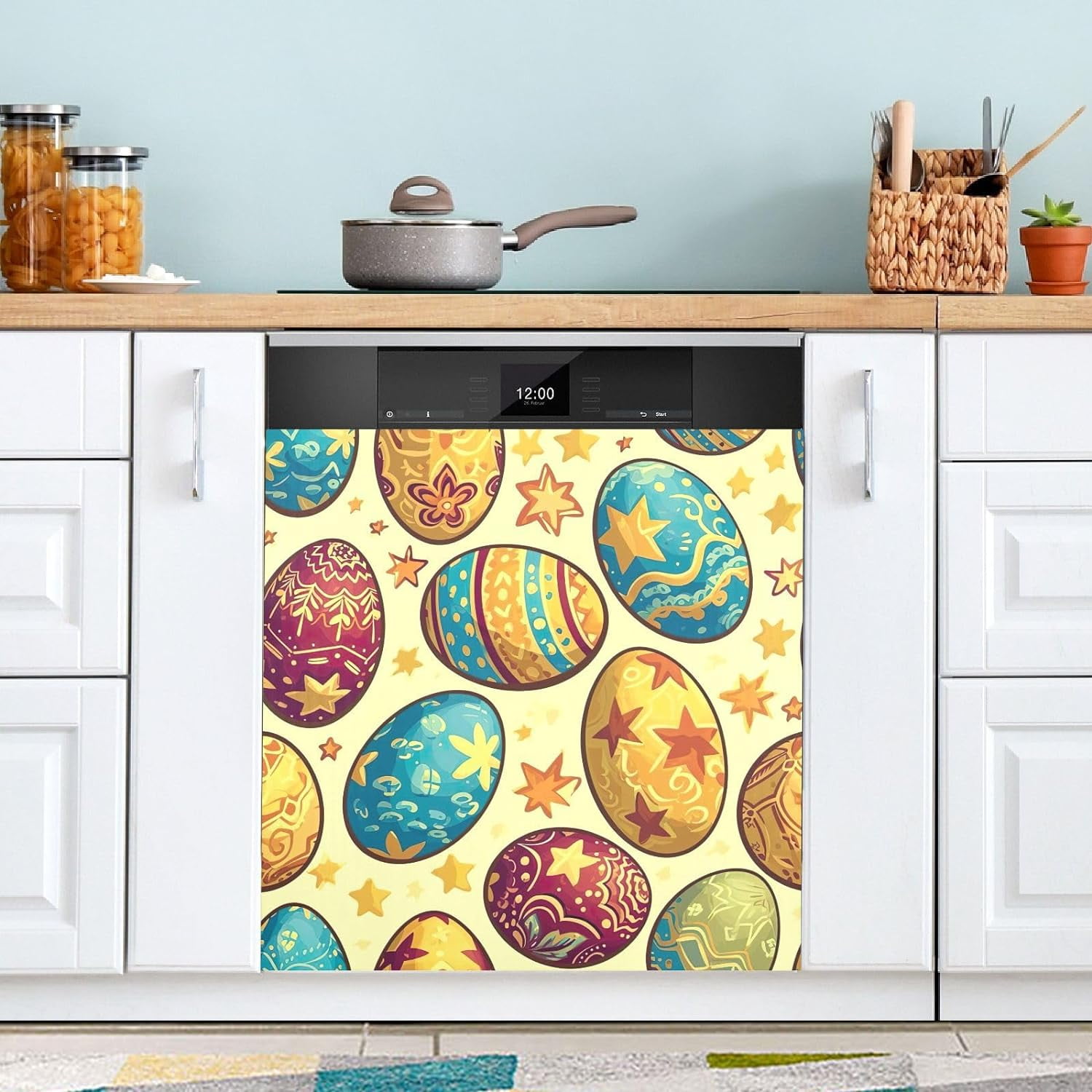 Coolnut Easter Eggs Dishwasher Magnet Cover, Kitchen Dish Washer Door ...