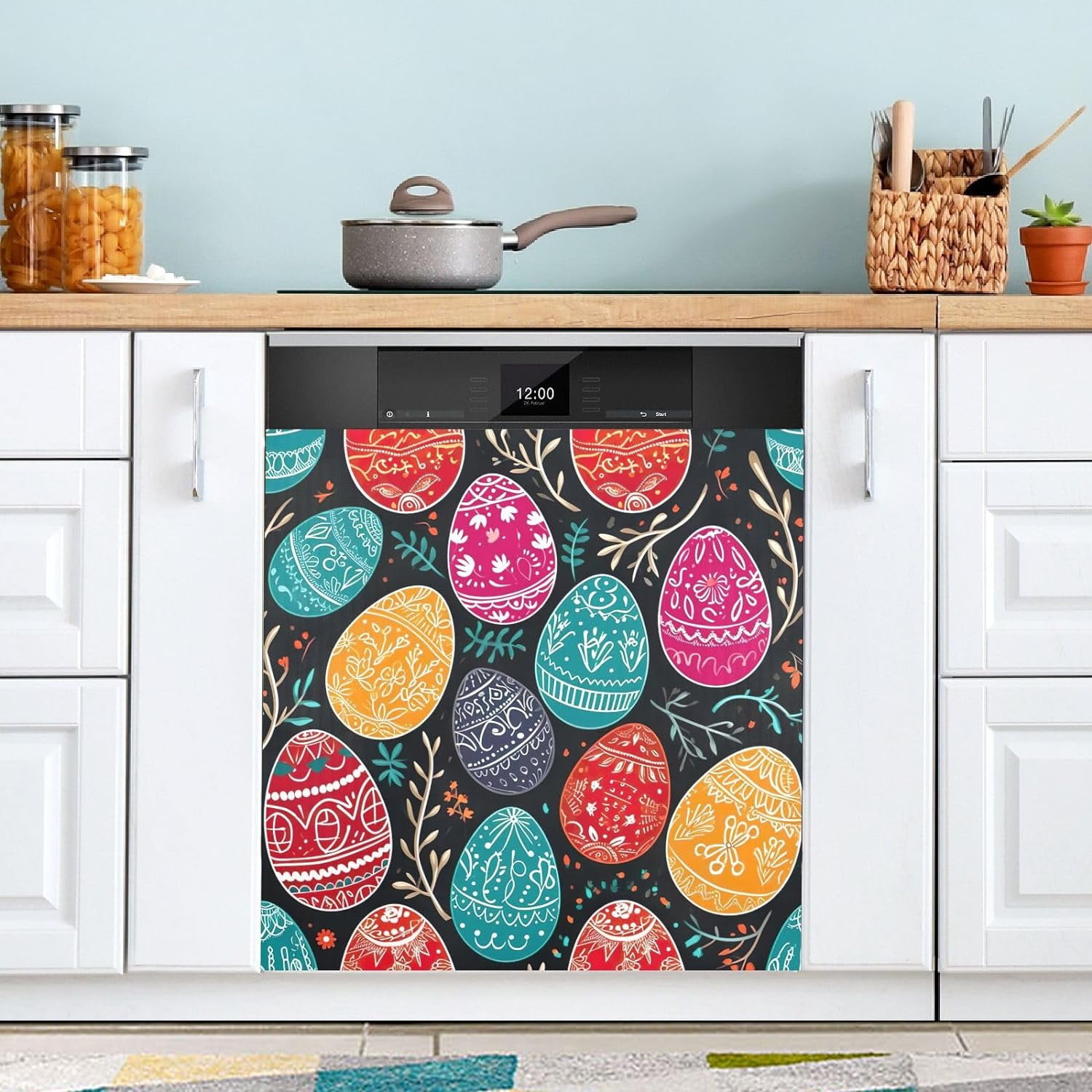 Coolnut Easter Eggs Dishwasher Magnet Cover, Kitchen Dish Washer Door ...