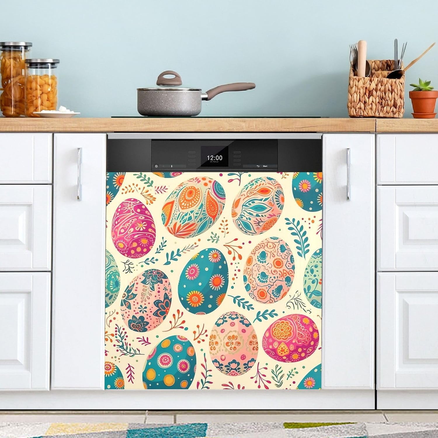 Coolnut Easter Eggs Dishwasher Magnet Cover, Kitchen Dish Washer Door ...