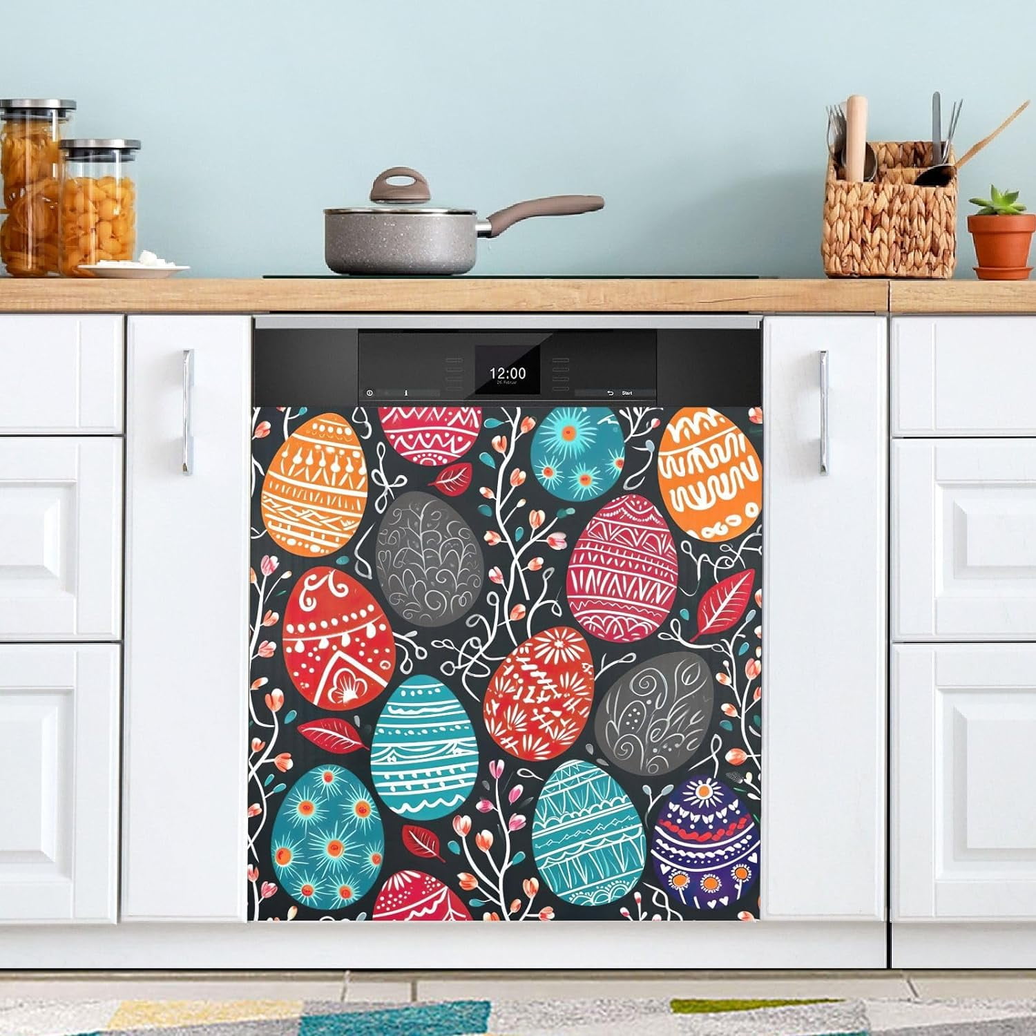 Coolnut Easter Eggs Dishwasher Magnet Cover, Kitchen Dish Washer Door ...