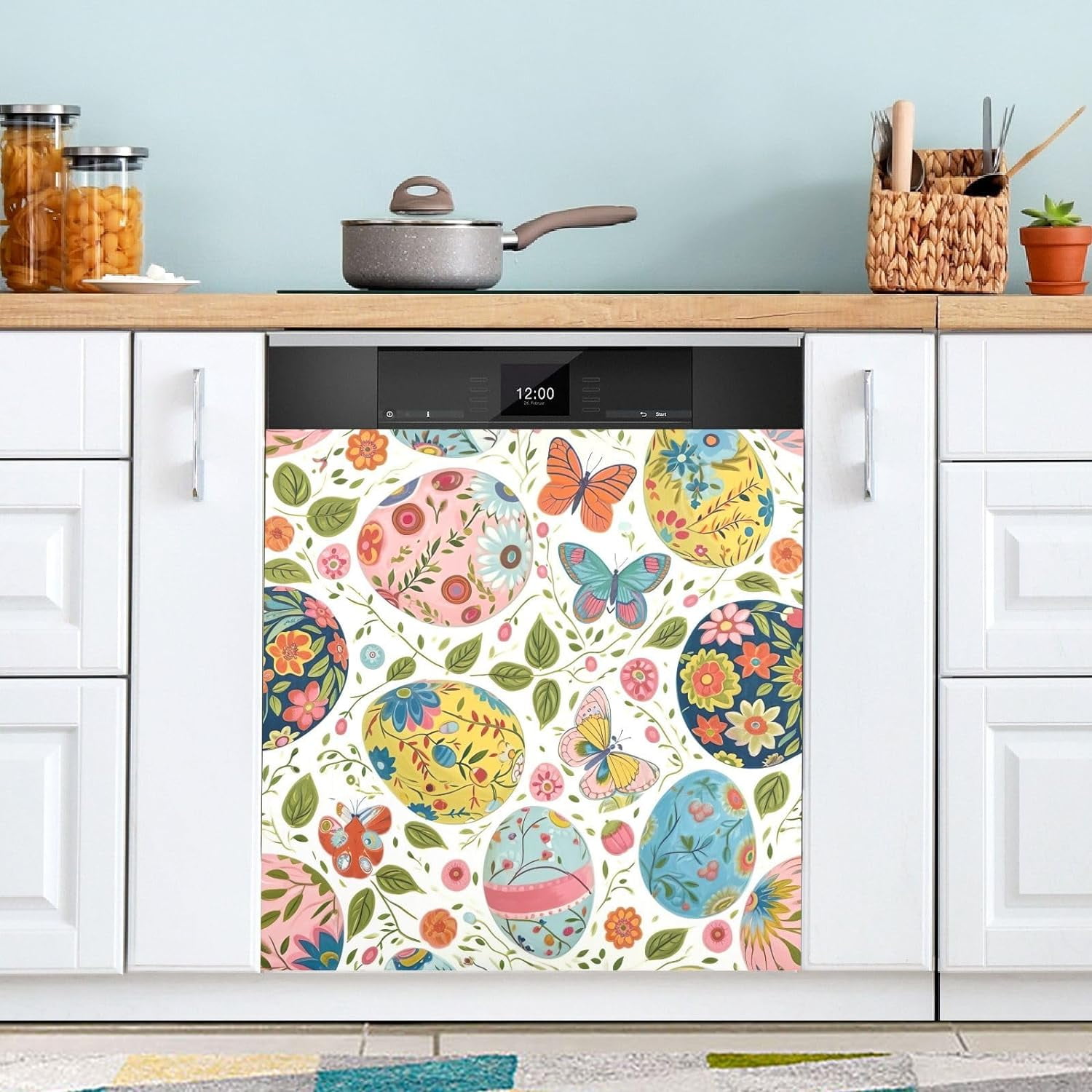 Coolnut Easter Eggs Dishwasher Magnet Cover, Kitchen Dish Washer Door ...