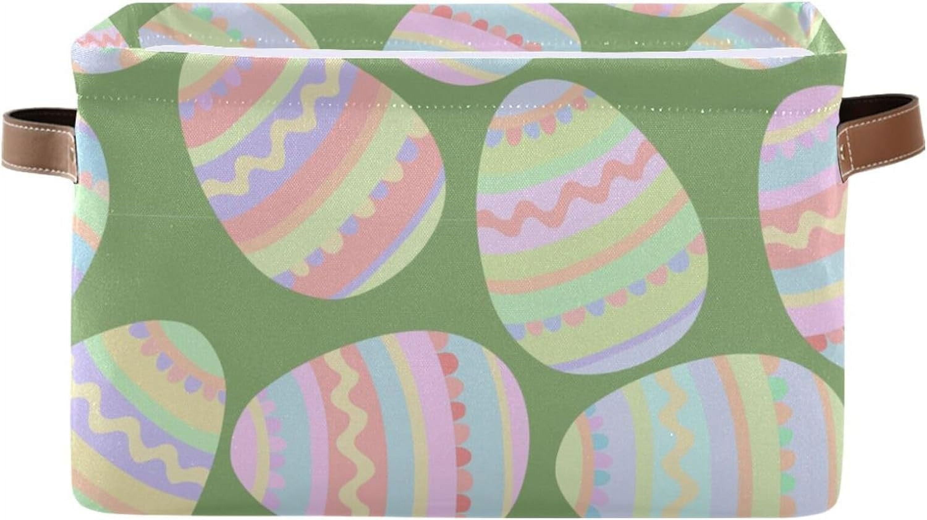 Coolnut Easter Eggs Green Storage Bins Foldable Canvas Fabric Storage ...