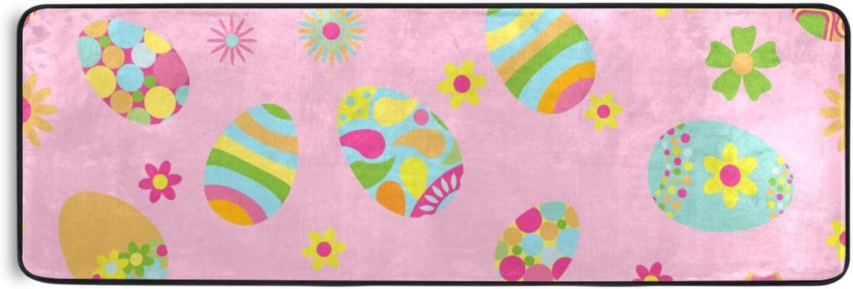 Coolnut Easter Eggs Pattern Area Rug - 2' x 6' Washable Runner Rugs ...
