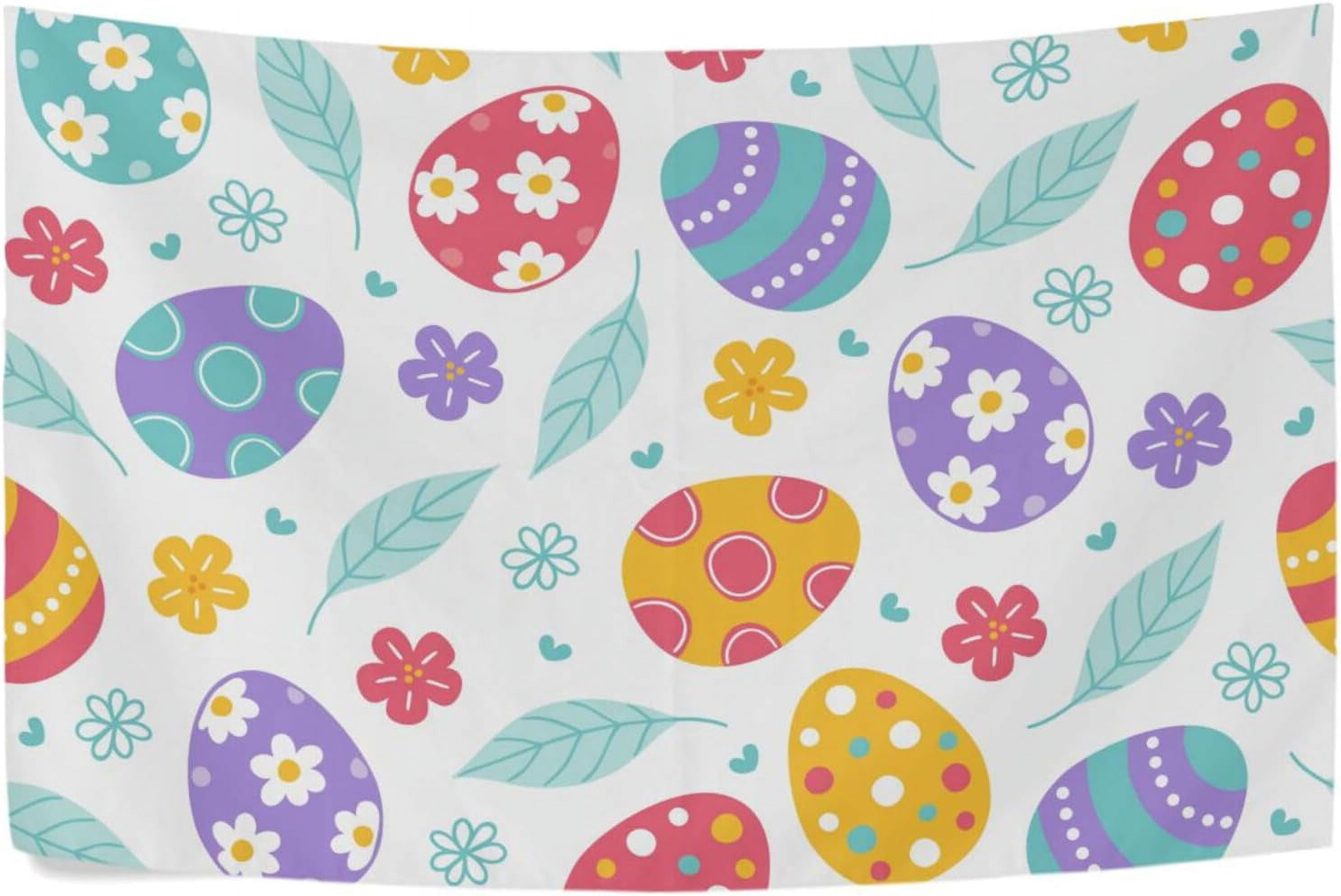 Coolnut Easter Eggs Tapestry Washable Polyester Art Wall Hanging ...