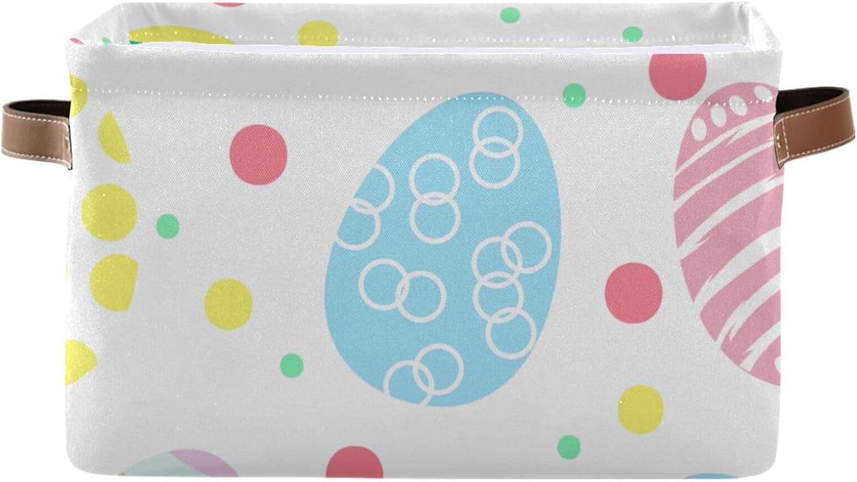 Coolnut Easter Pattern Colorful Storage Bins Foldable Canvas Fabric ...