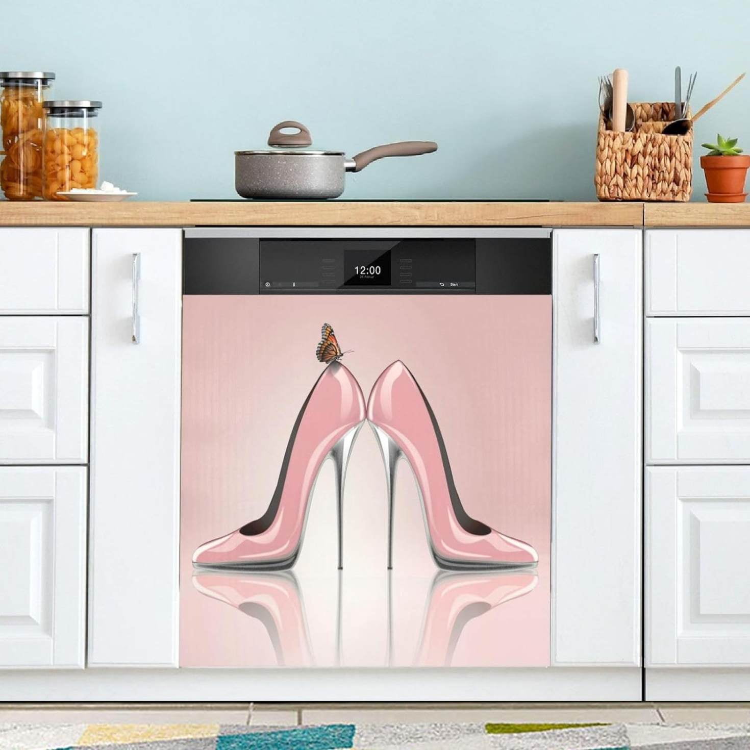 Coolnut Elegant Pink High Heel Shoes Dishwasher Magnet Cover for The ...