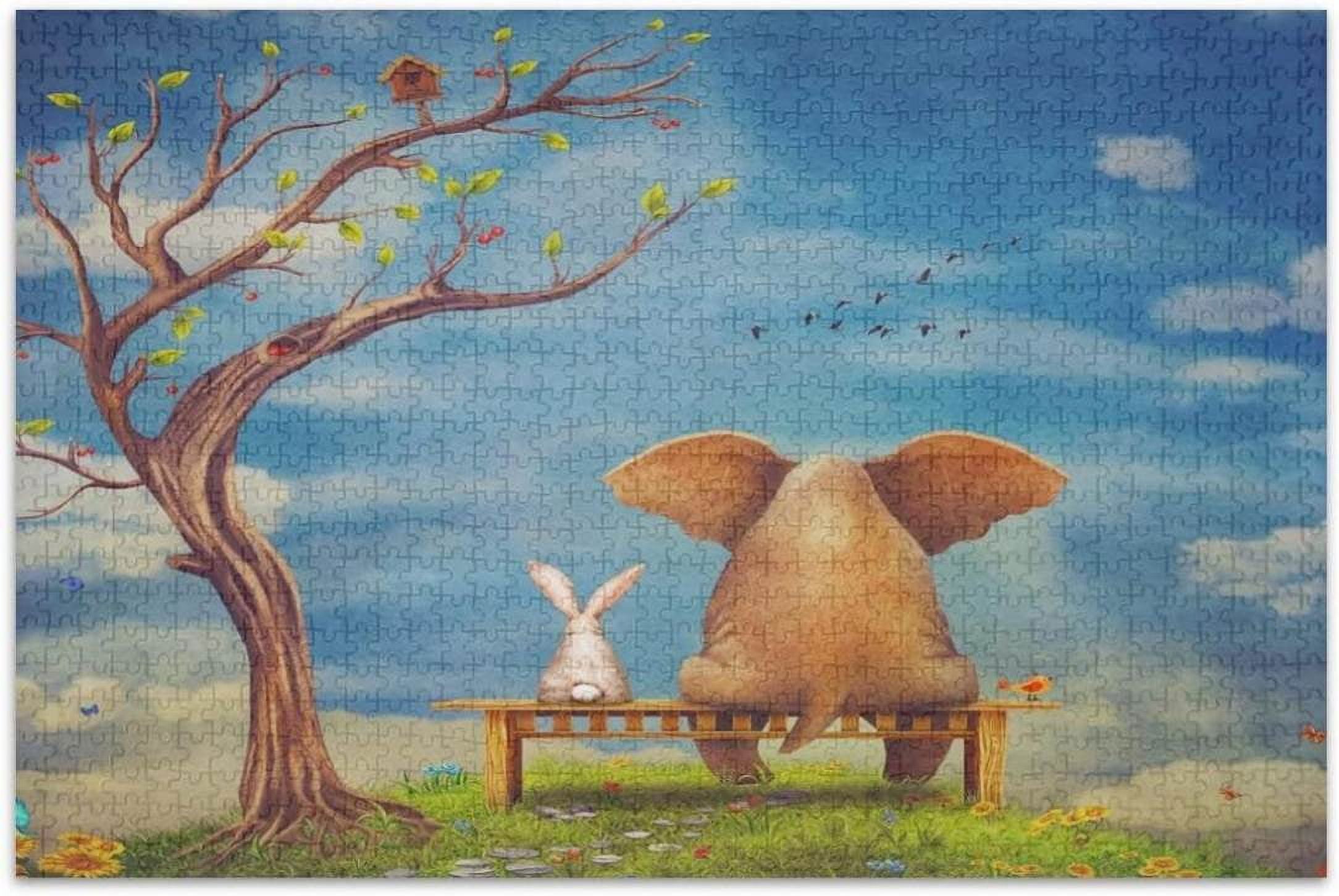 Coolnut Elephant Jigsaw Puzzles 500 Pieces for Adults, 20.5" x 14.9 ...