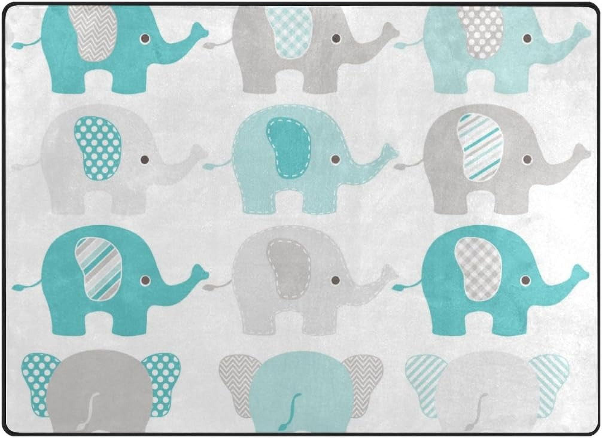 Coolnut Elephants Area Rug Pad - 80 x 58 inch - 100% Light Weight ...