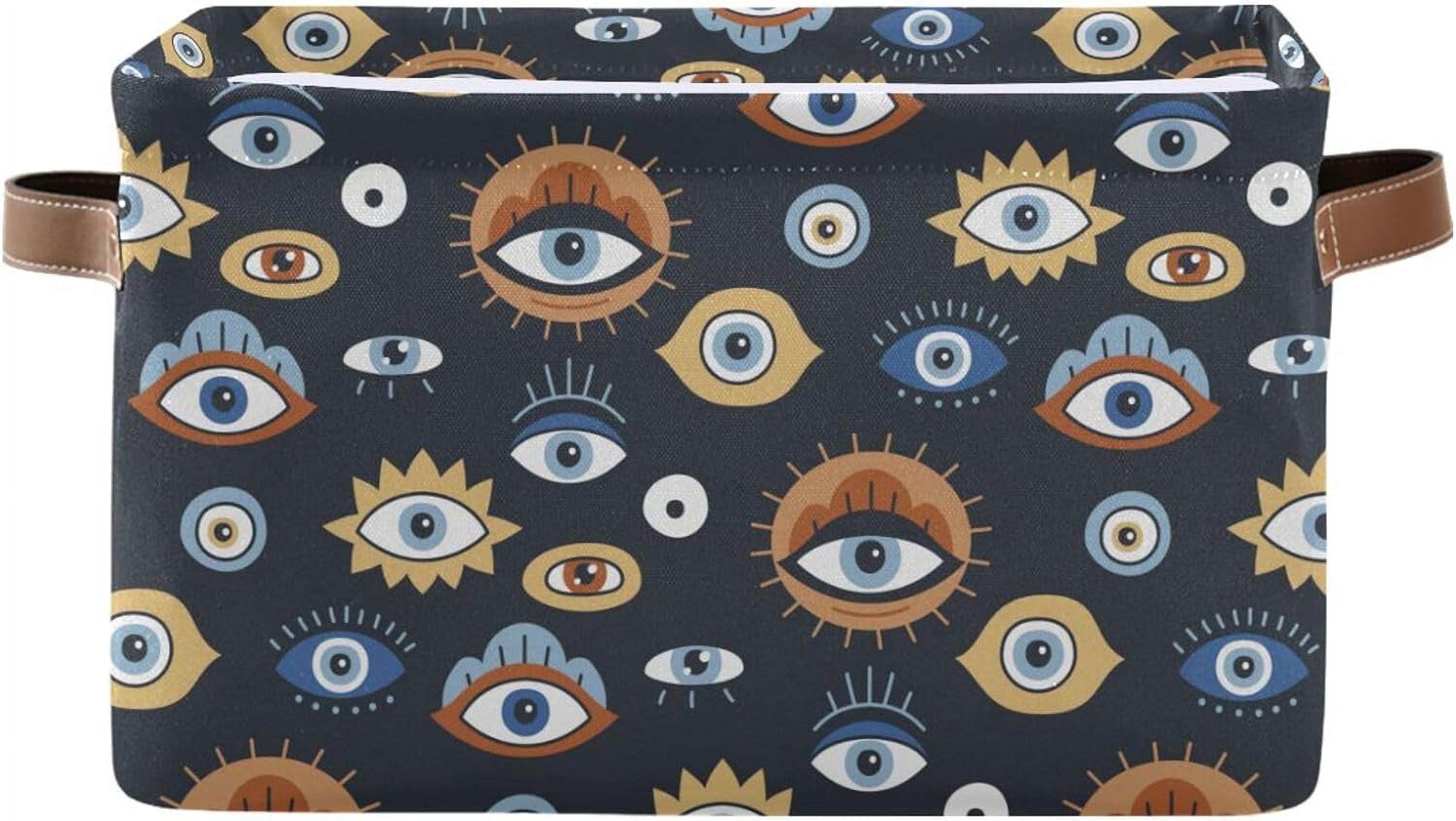 Coolnut Esoteric Eye Foldable Canvas Storage Bin, Sturdy Fabric Storage ...