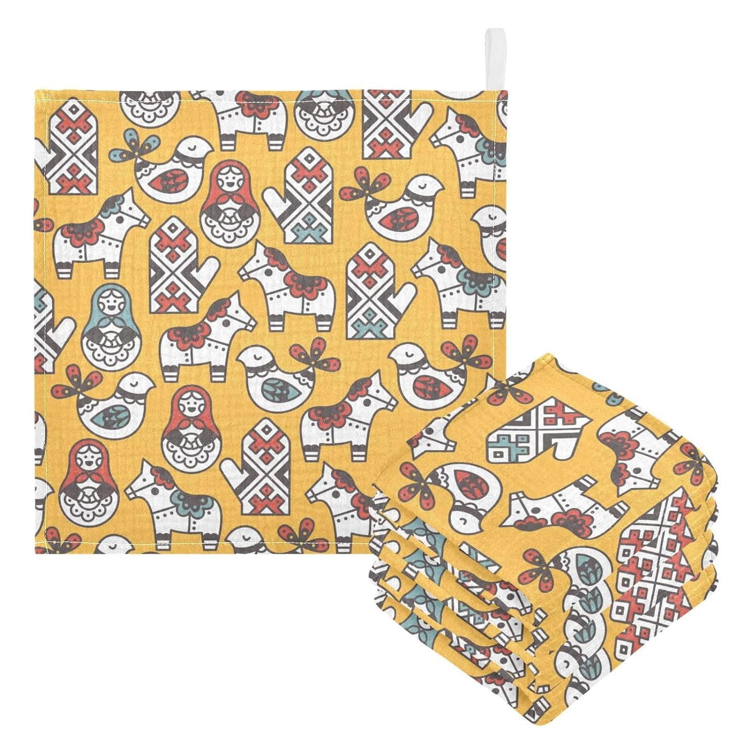 Coolnut Ethnic Cartoon Symbol Baby Muslin Washcloths Face Towel, Horse ...