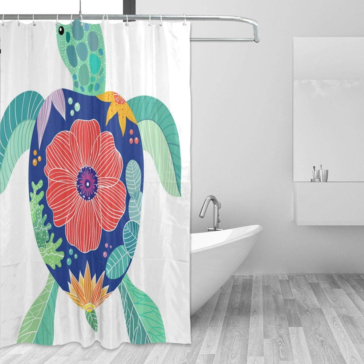 Coolnut Ethnic Turtle Bath Shower Curtain Liners 72"x72", 100% ...