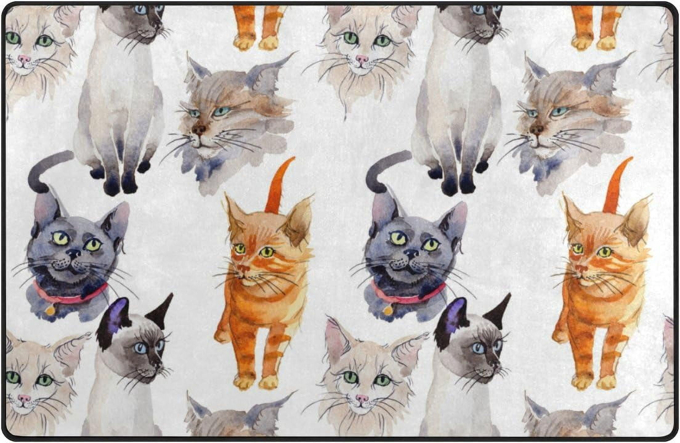 Coolnut Exotic Cat Area Rug Pad - 31 x 20 inch - 100% Light Weight ...
