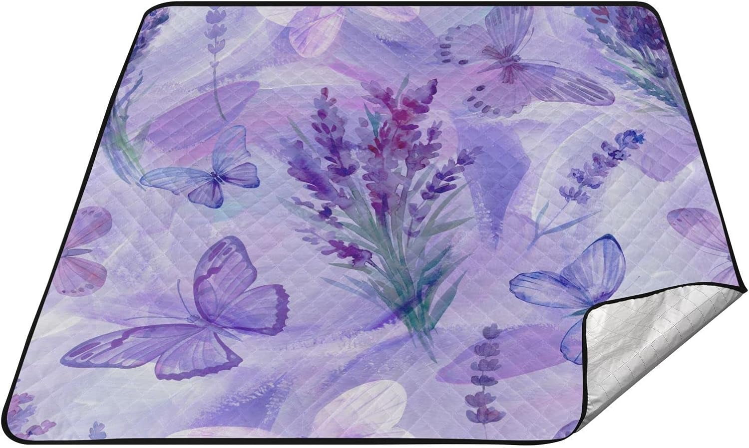 Coolnut Extra Large Outdoor Picnic Blanket, Flowers Butterfly ...