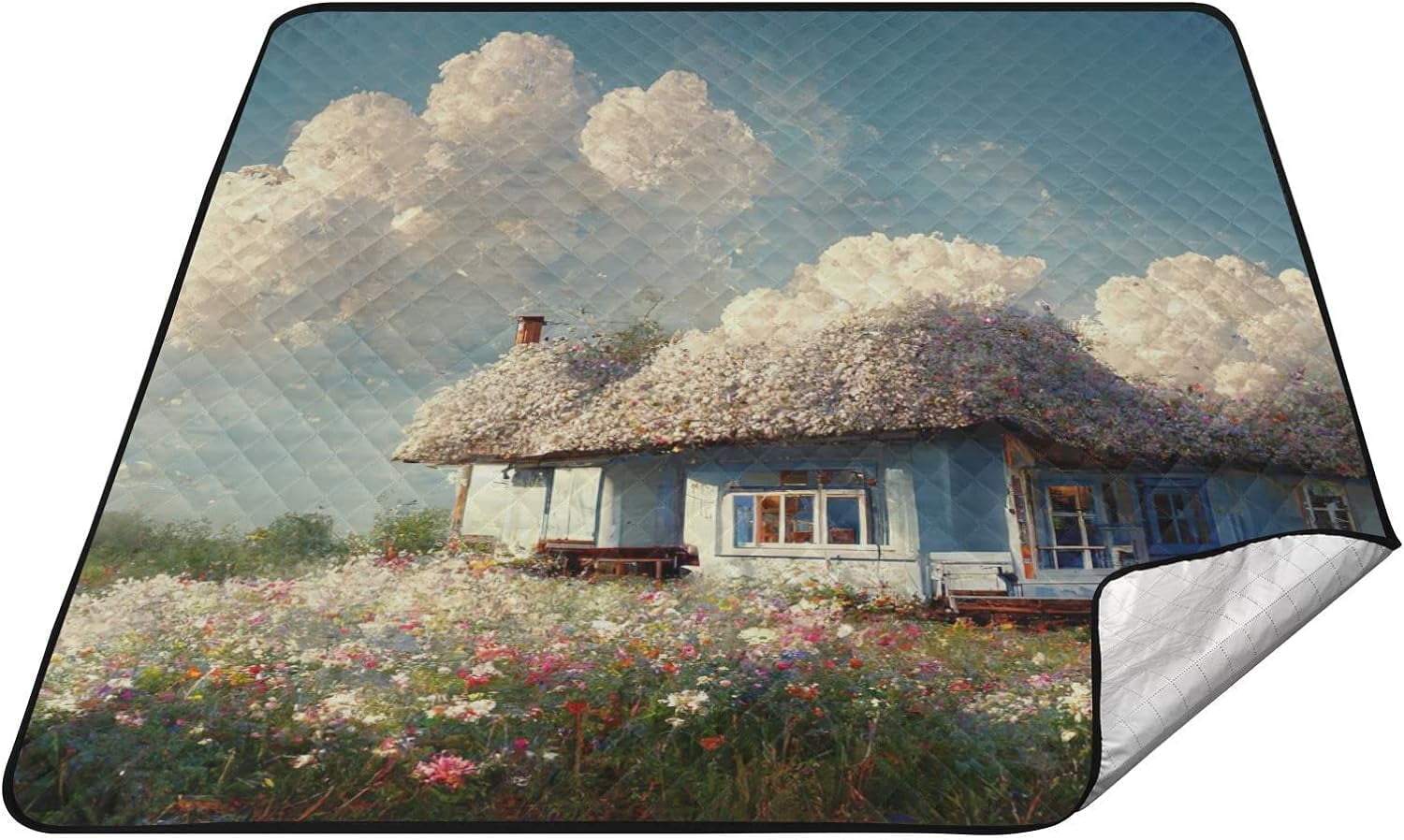 Coolnut Fairy Rural House Large Picnic & Outdoor Beach Blanket ...