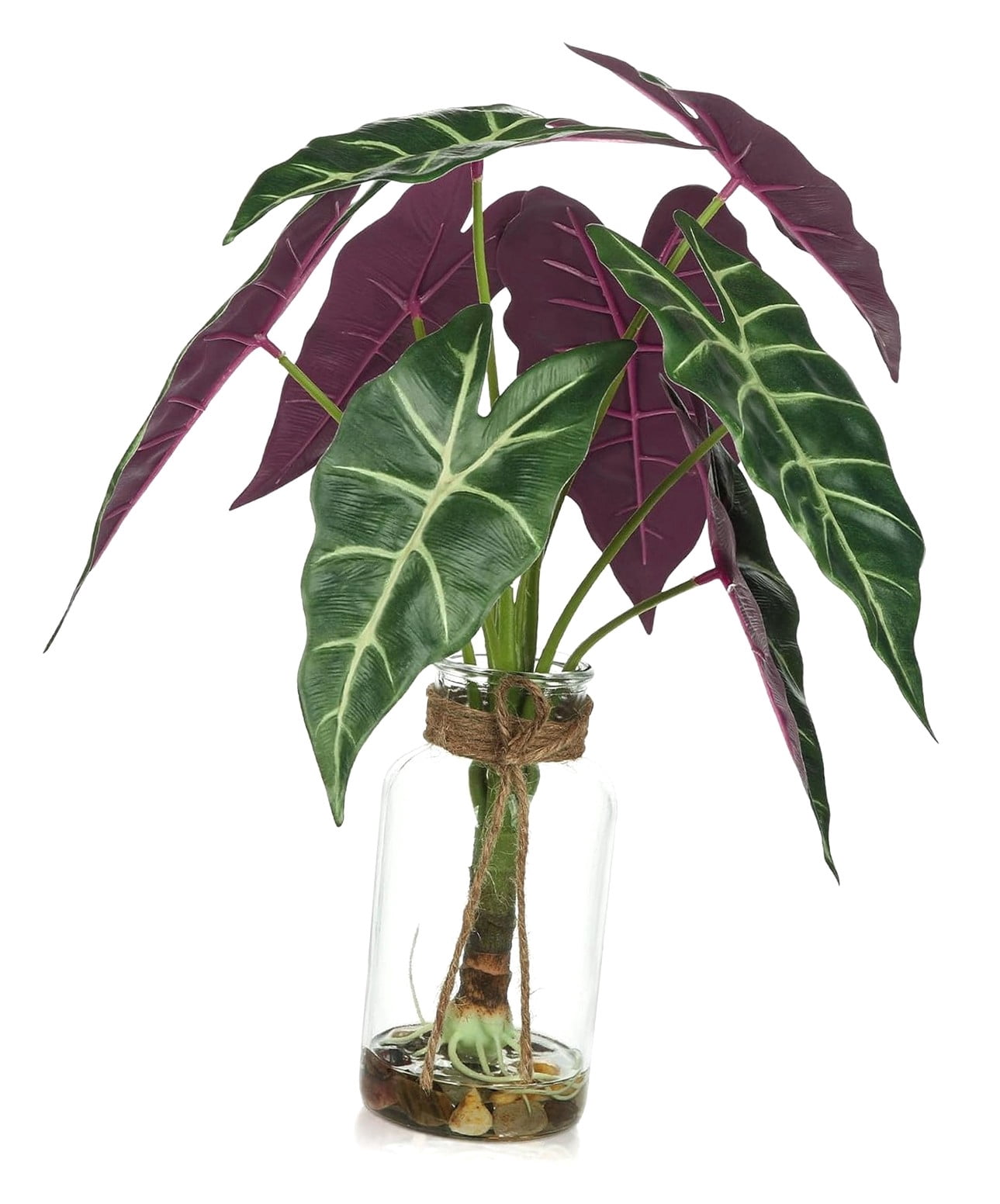 Coolnut Fake Plant Real Touch Artificial Alocasia Bambino Plant in ...