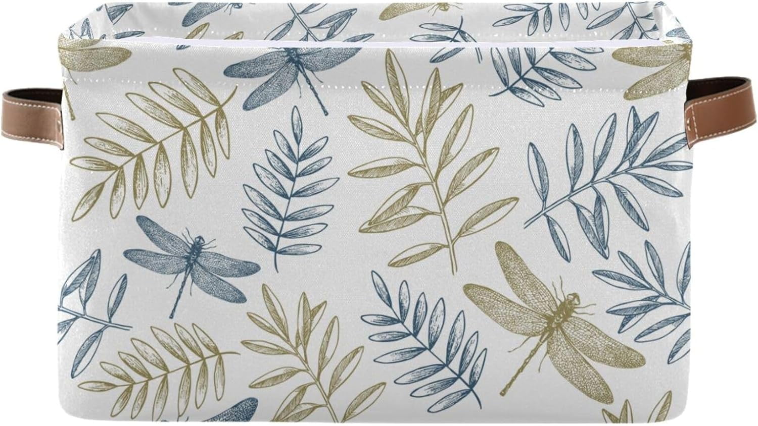 Coolnut Fall Dragonfly Plant Leaf Storage Basket, Durable Canvas ...