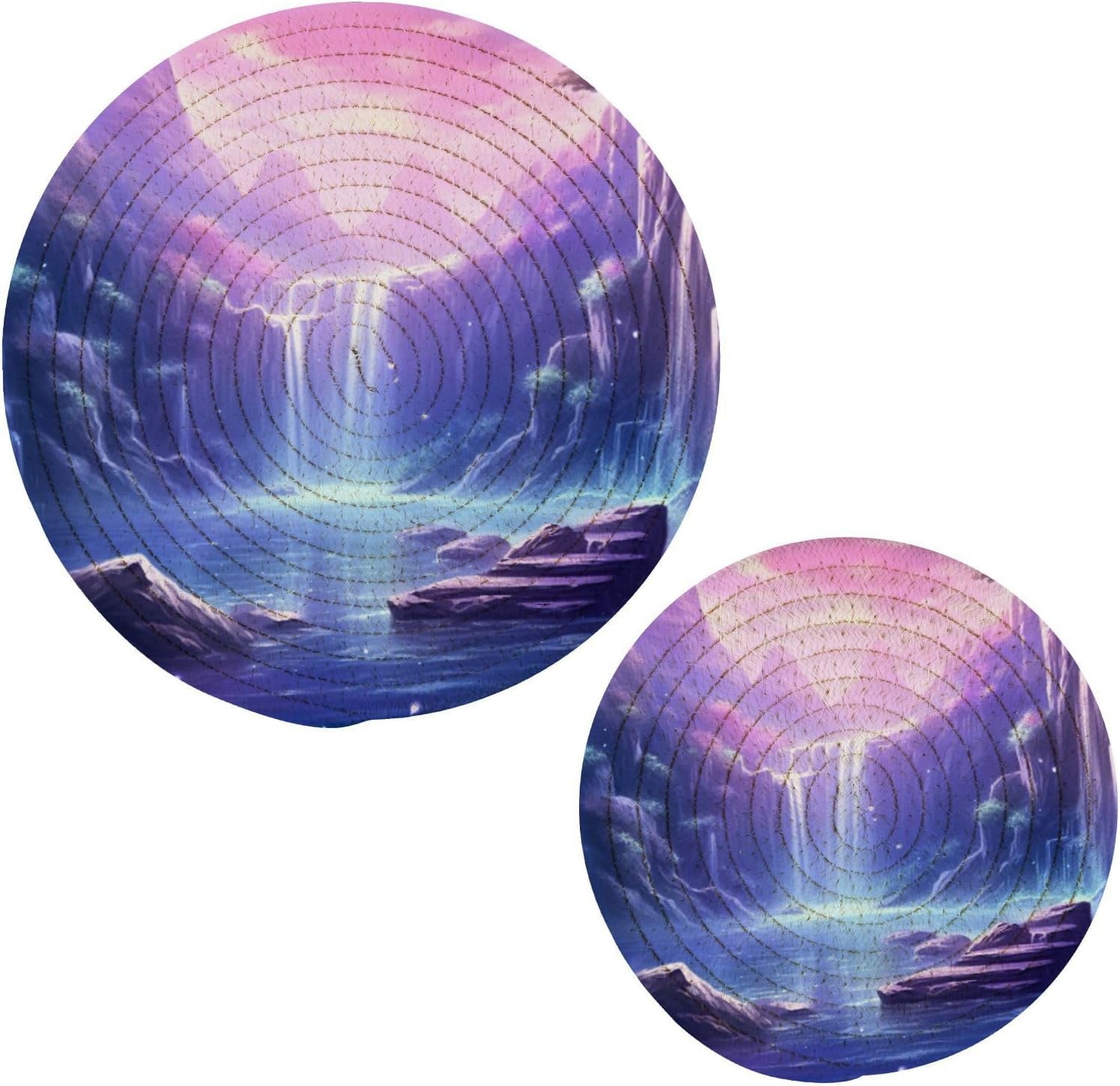 Coolnut Fantasy Waterfall Trivets Pot Holders Set of 2 Potholders for ...
