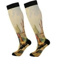 Coolnut Farmhouse Rooster Compression Socks Women Men Knee High ...