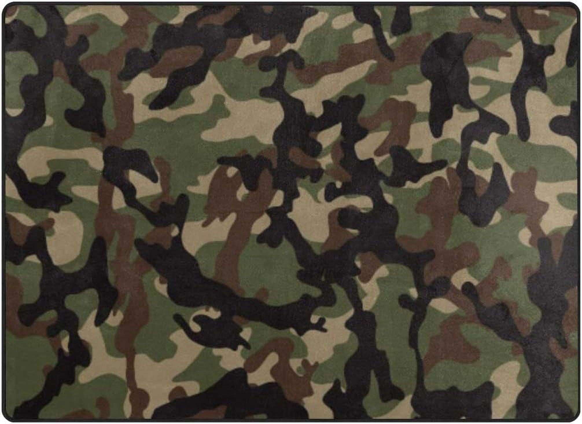 Coolnut Fashionable Camouflage Area Rug Carpet, Light Weight Polyester ...