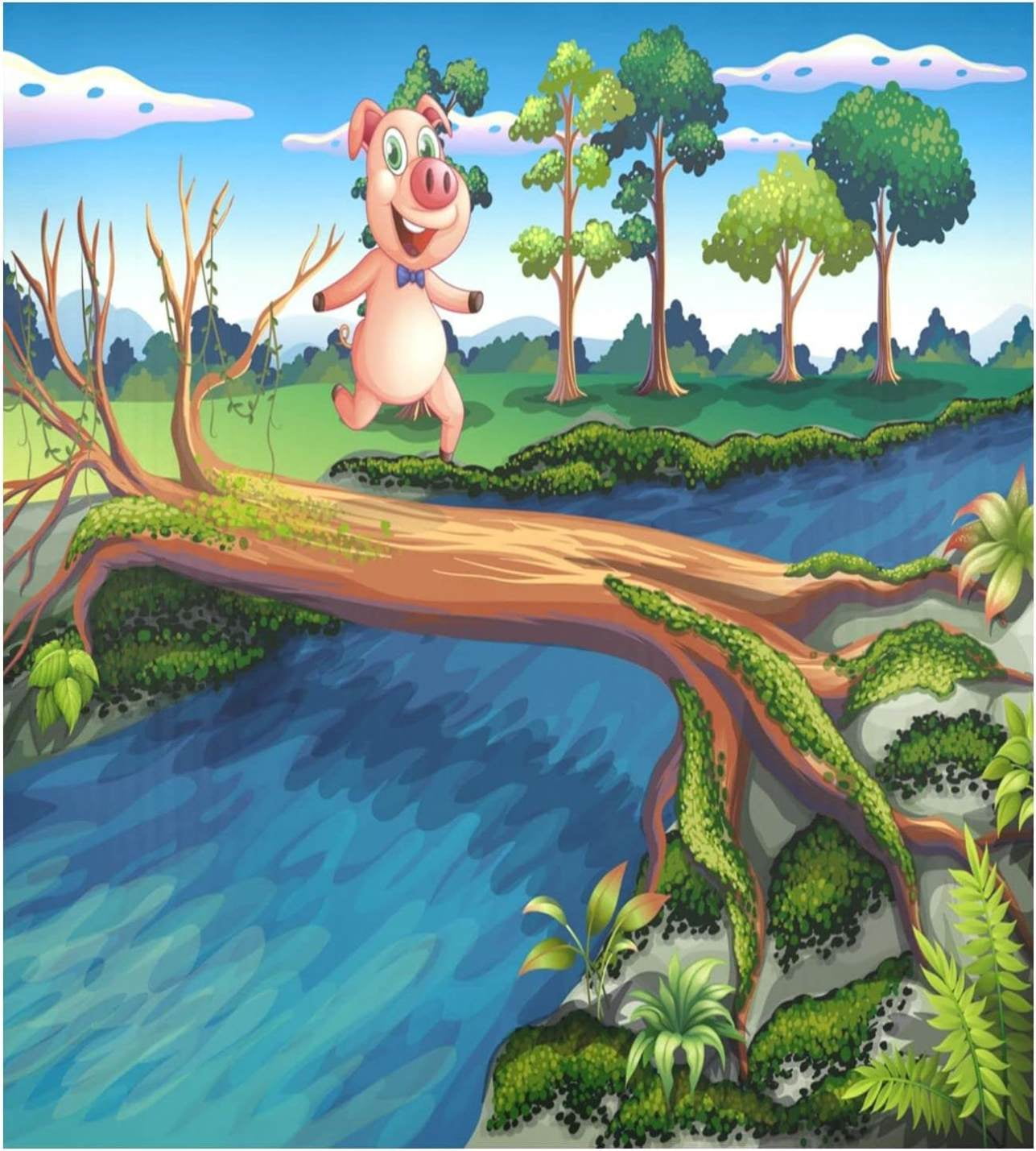 Coolnut Female Pig Crossing The River Dishwasher Magnet Sticker ...