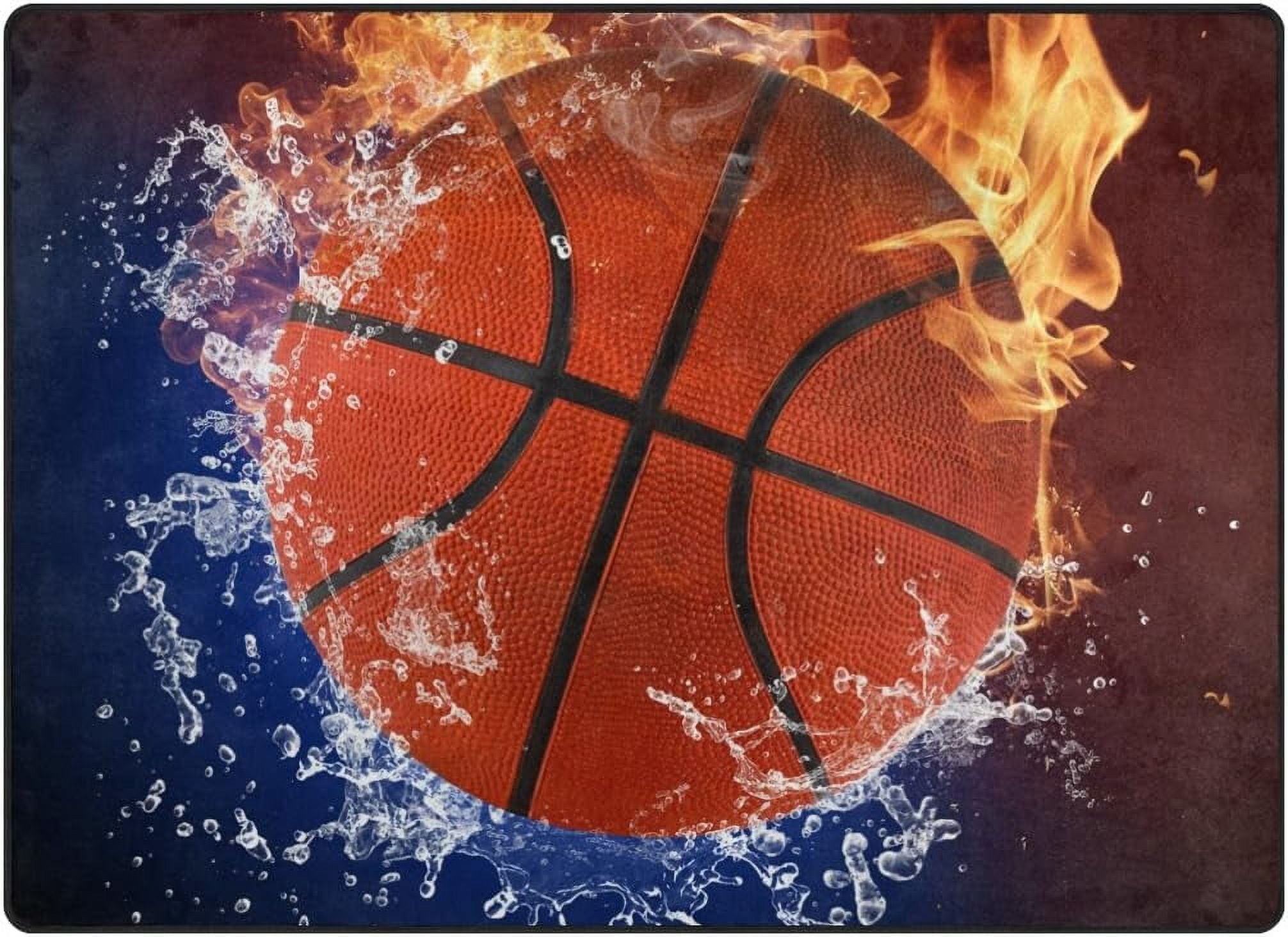 Coolnut Fire Flames Splashing Water Area Rug Pad - 80 x 58 inch - 100% ...