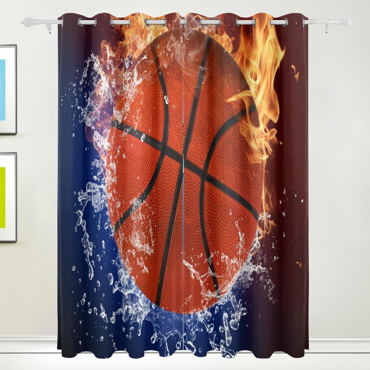 Coolnut Fire Flames Splashing Water Thermal Insulated Blackout Grommet ...