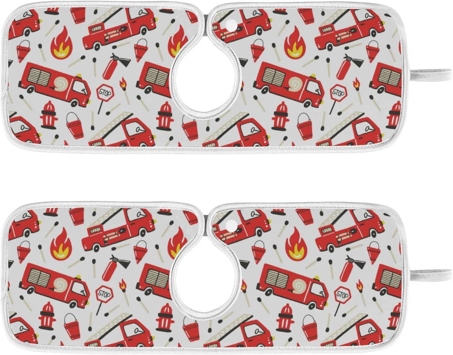 Coolnut Firefighter Pattern Fire Truck 2PCS Faucet Absorbent Mat ...