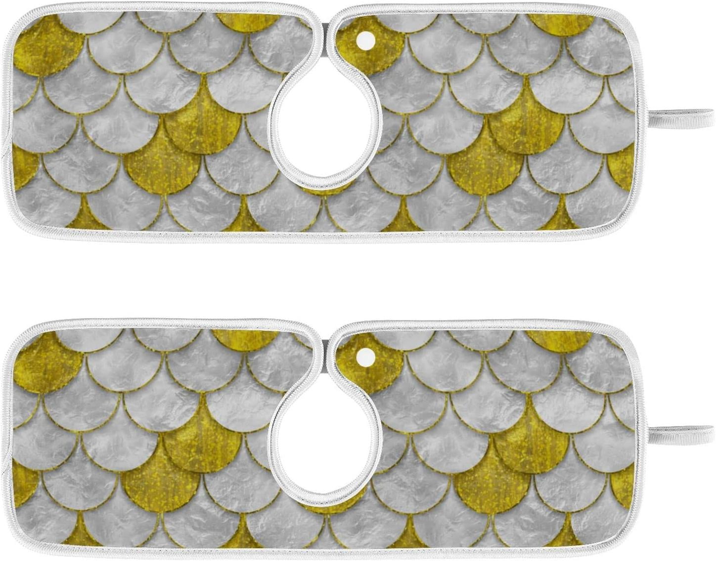 Coolnut Fish Scales Sink Splash Guard for Faucet 2 Packs Faucet ...