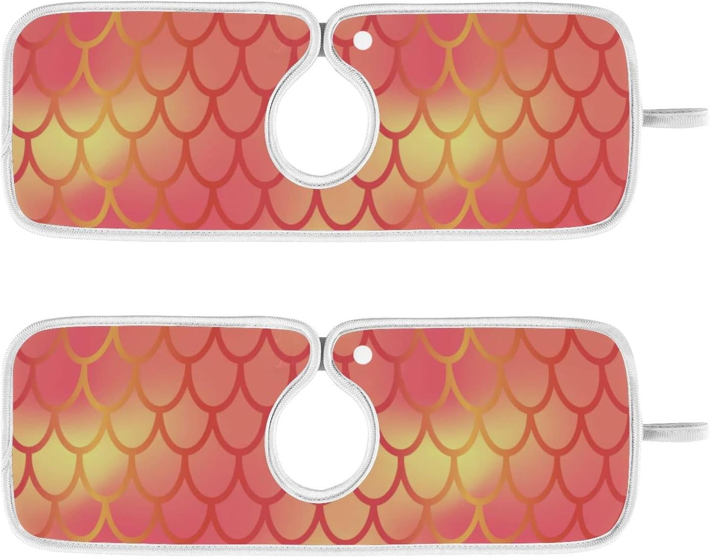 Coolnut Fish Scales Summer Sink Splash Guard for Faucet 2 Packs Faucet ...