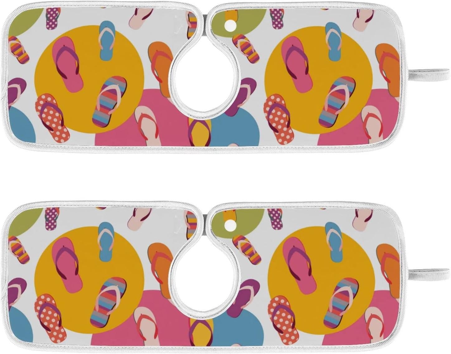 Coolnut Flip Flop Colorful Sink Splash Guard for Faucet 2 Packs Faucet ...