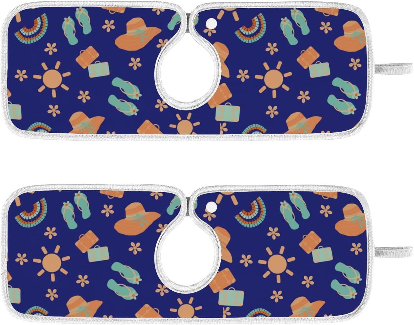 Coolnut Flip Flop Doodle Sink Splash Guard for Faucet 2 Packs Faucet ...