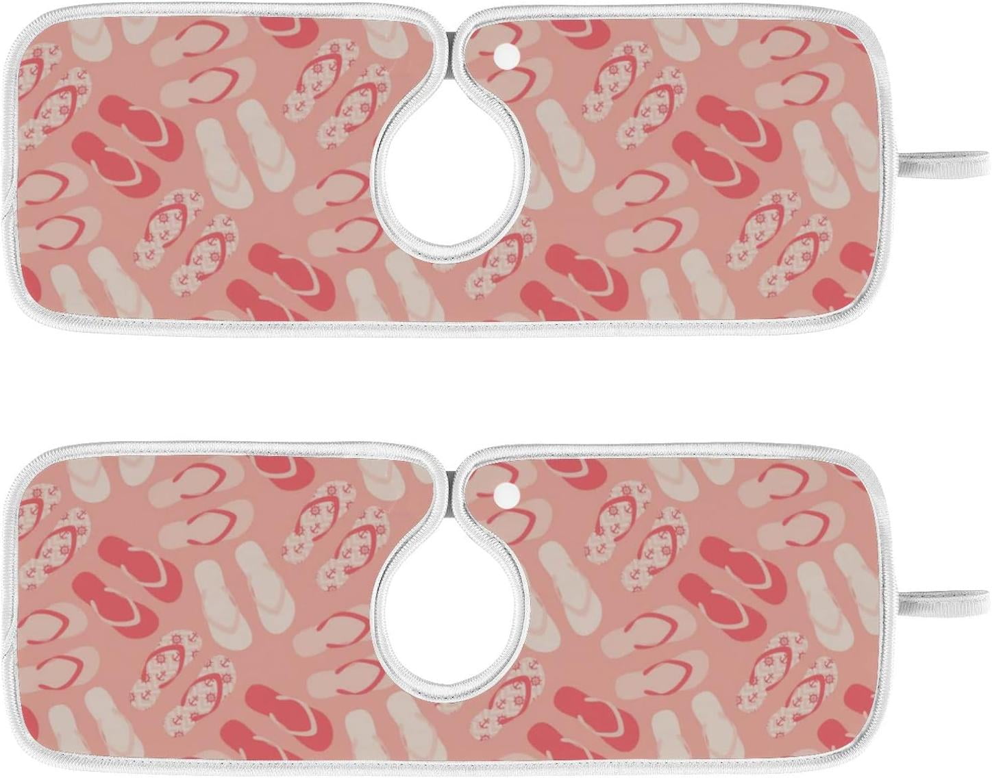 Coolnut Flip Flop Pink Sink Splash Guard for Faucet 2 Packs Faucet ...