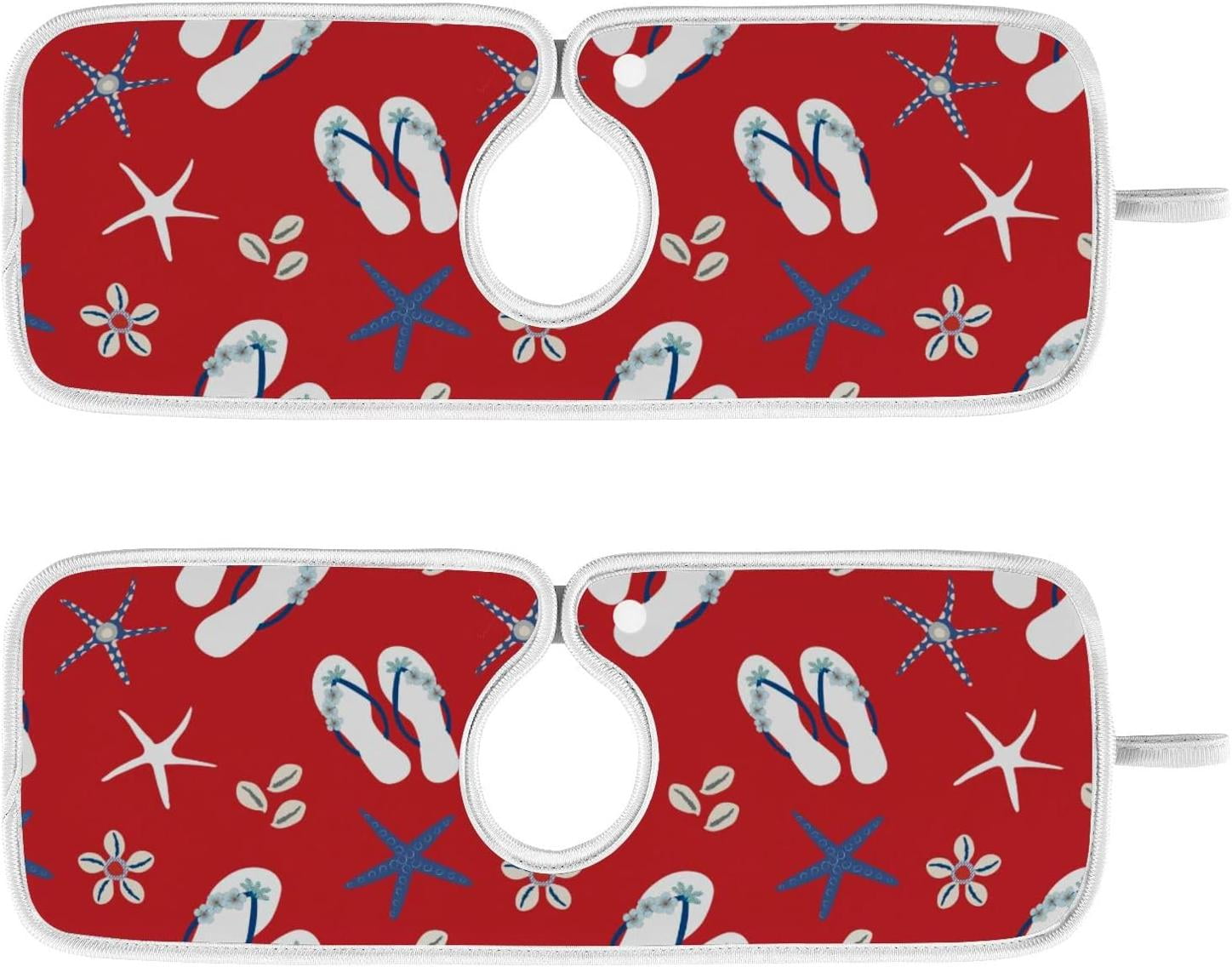 Coolnut Flip Flop Starfish Sink Splash Guard for Faucet 2 Packs Faucet ...