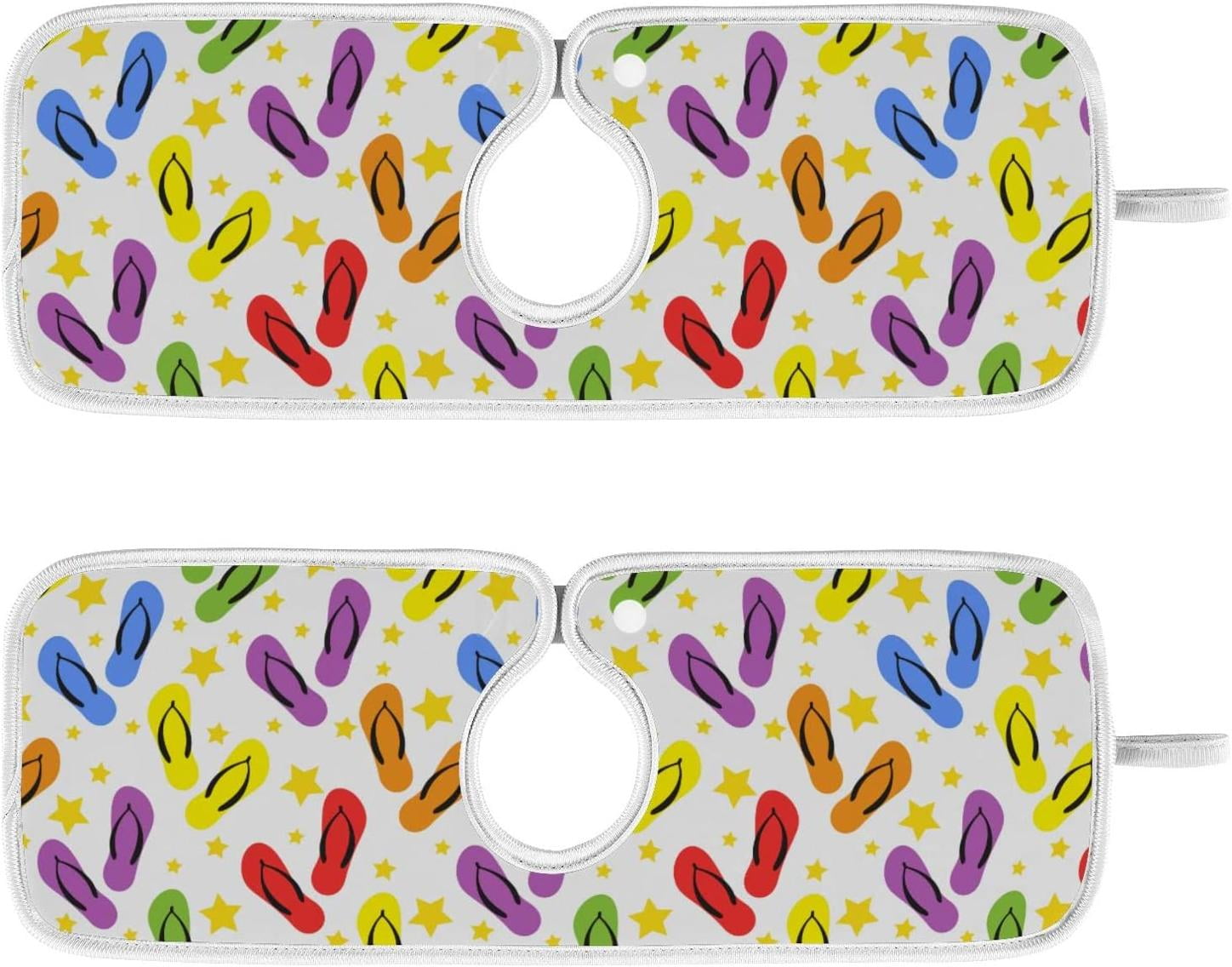 Coolnut Flip Flops Color Sink Splash Guard for Faucet 2 Packs Faucet ...