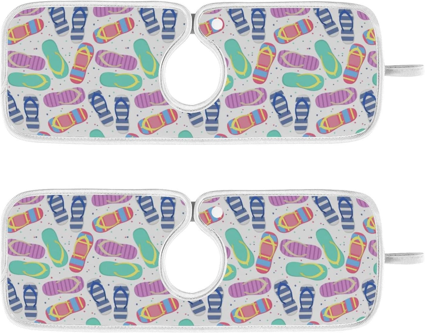 Coolnut Flip Flops Colorful Sink Splash Guard for Faucet 2 Packs Faucet ...
