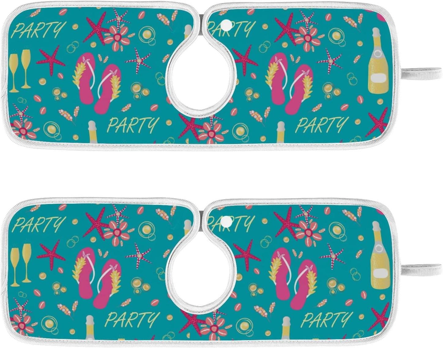 Coolnut Flip Flops Party Sink Splash Guard for Faucet 2 Packs Faucet ...