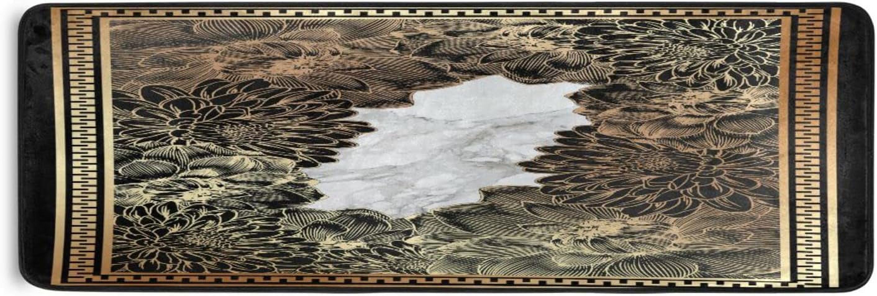 Coolnut Flower Carpet Texture Area Rug - 2' x 6' Washable Runner Rugs ...